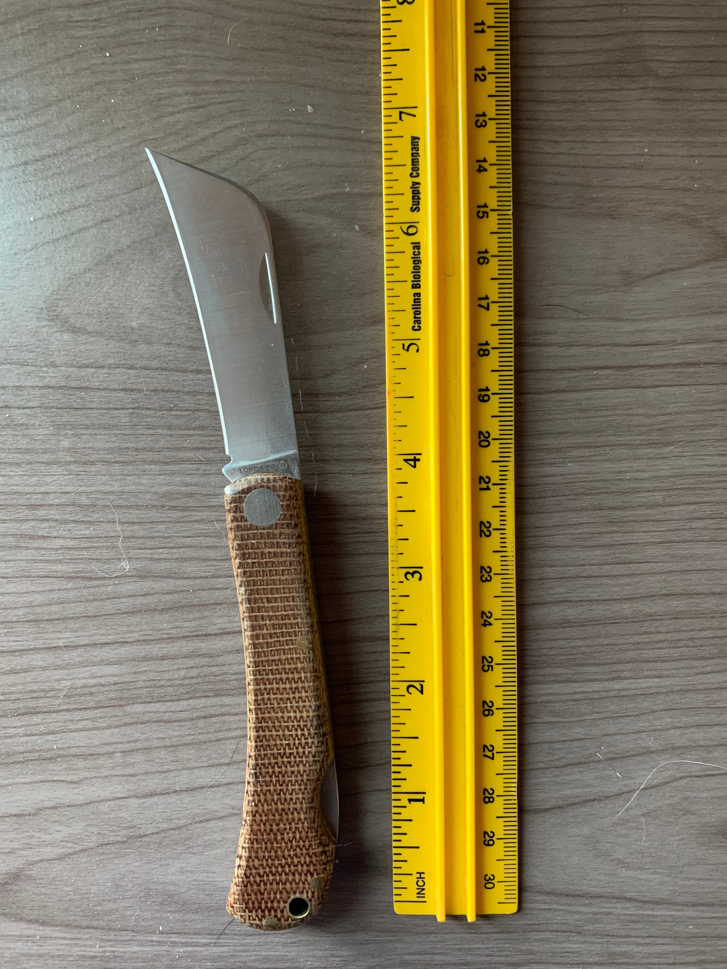 Hawkbill knife by Lord and Field
