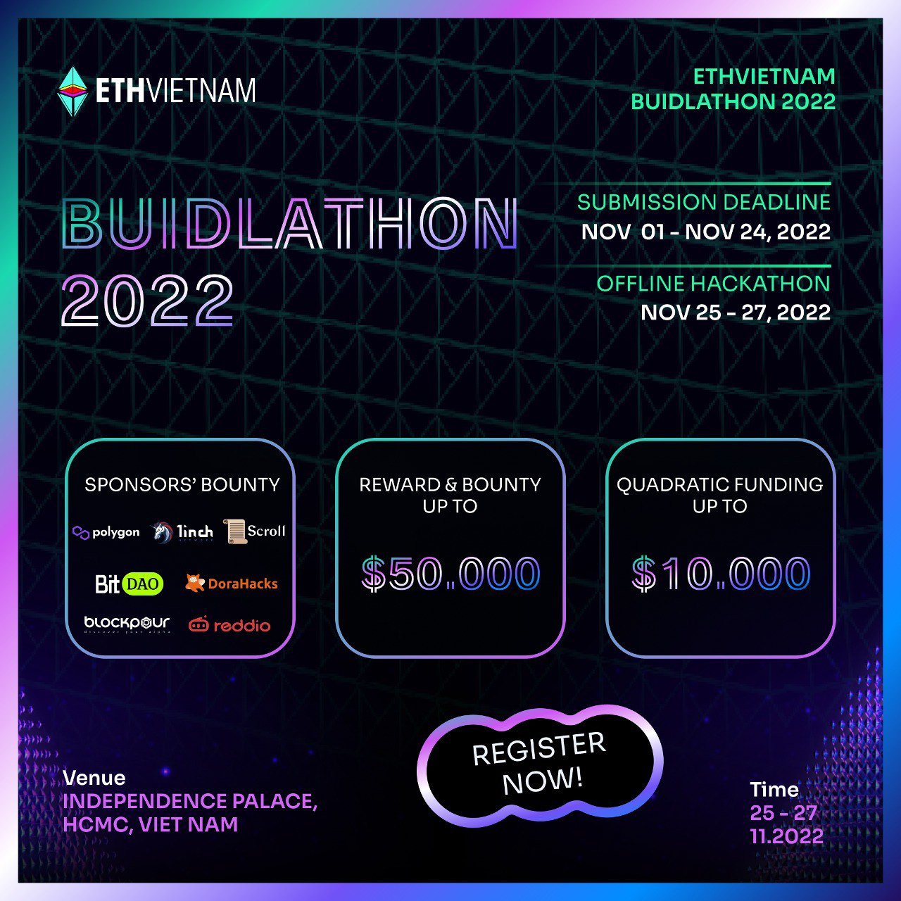 BUIDLATHON 2022 🚀 REGISTER TO WIN UPTO $60,000 FUNDING [ENG]
