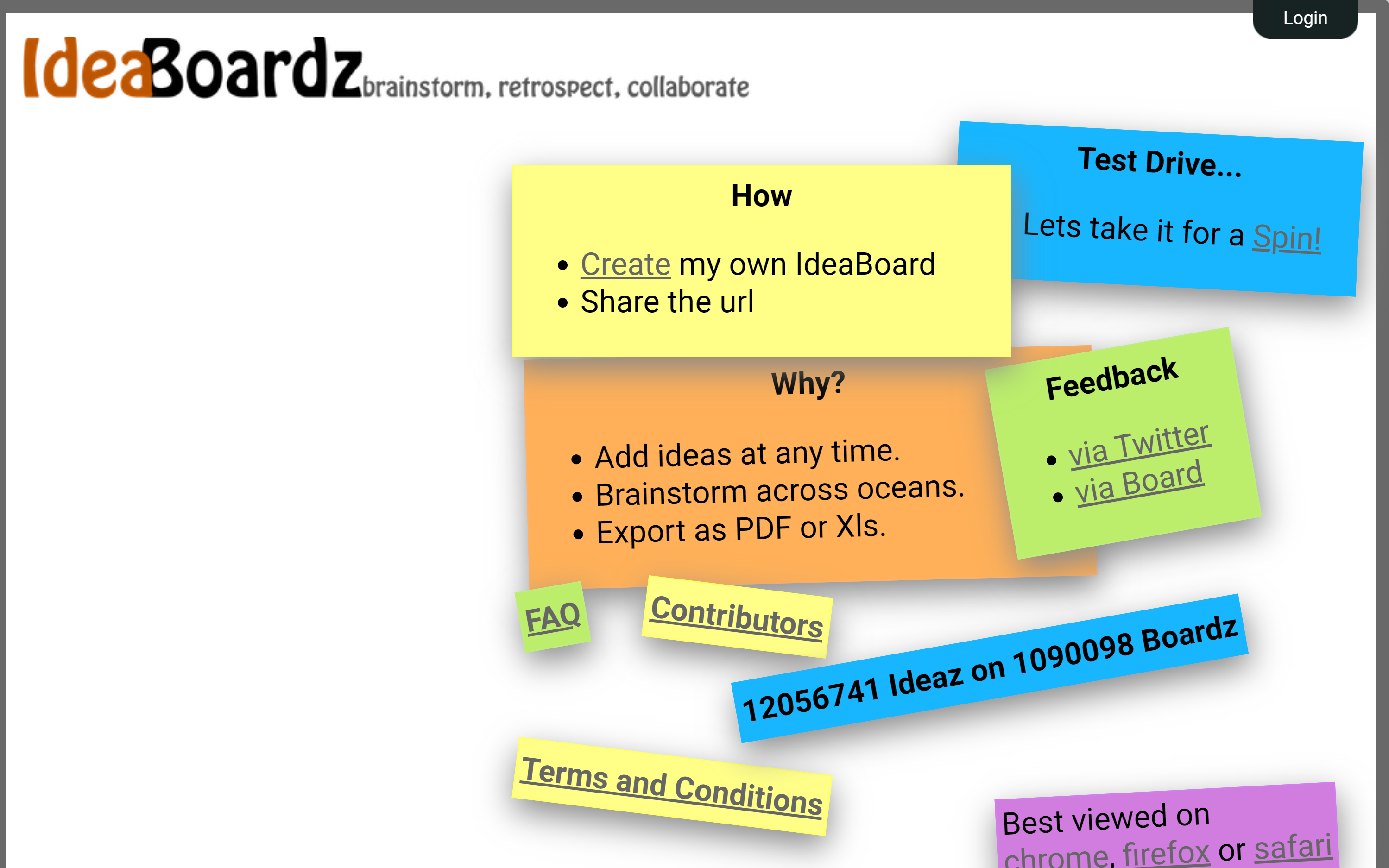IdeaBoardz -for brainstorming, retrospectives and collaboration