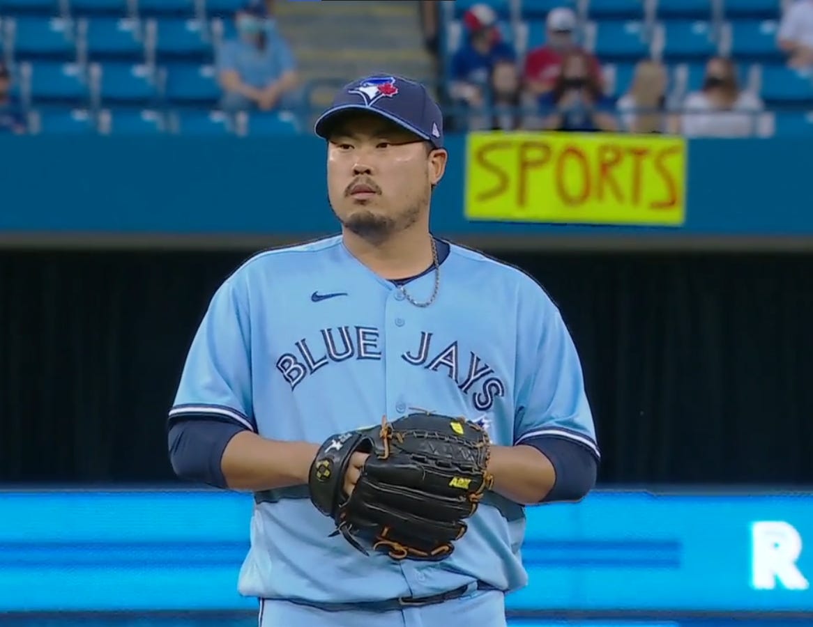 Hyun Jin Ryu is done for the season, his Jays career now in jeopardy