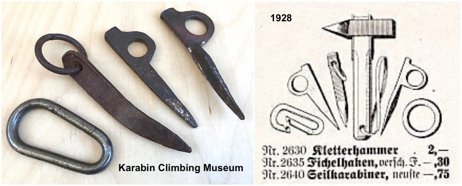 Climbing Pitons Early Evolution-part 1e--Fiechtlhaken Design.