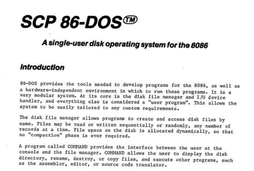 Quick and Dirty: The story of 86-DOS & MS-DOS