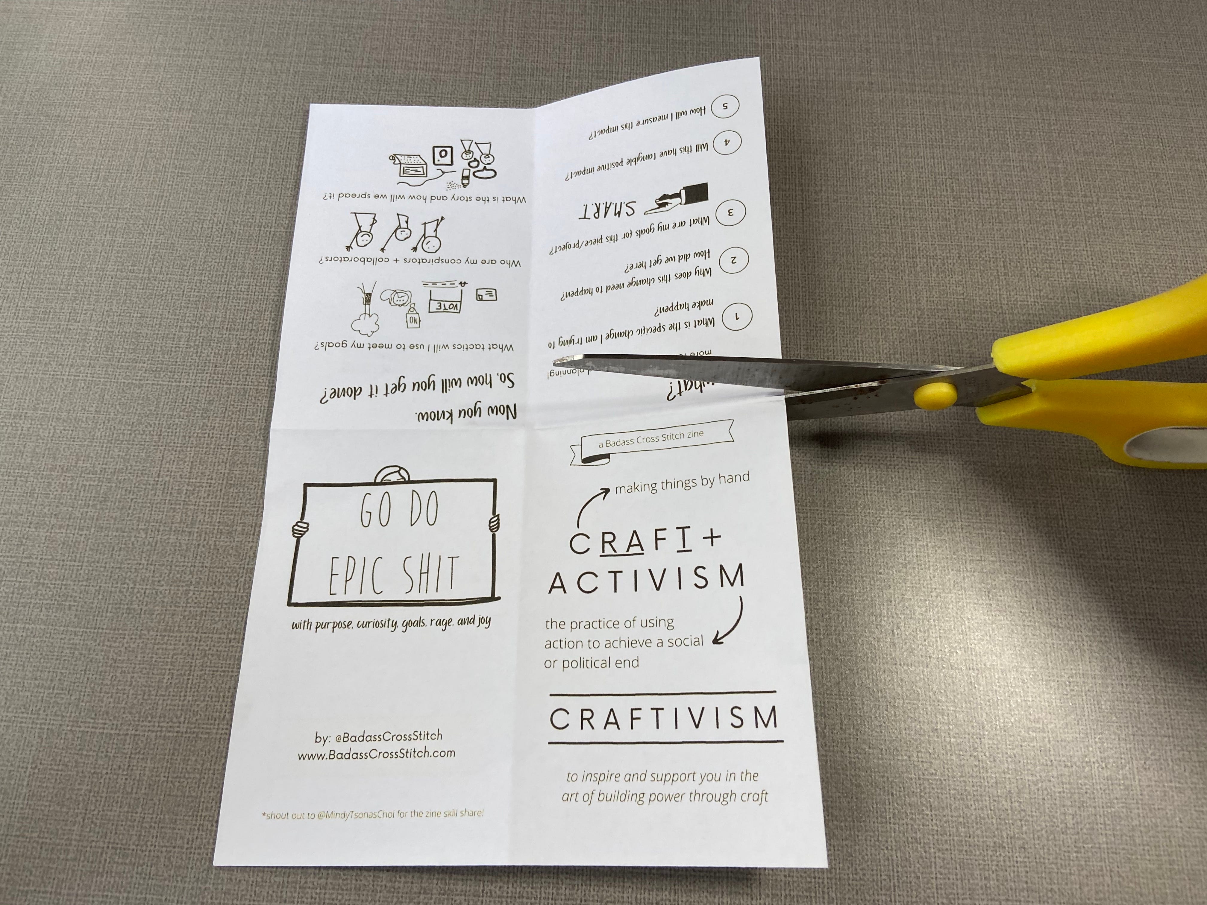 A Craftivism Zine - Badass Cross Stitch Musings