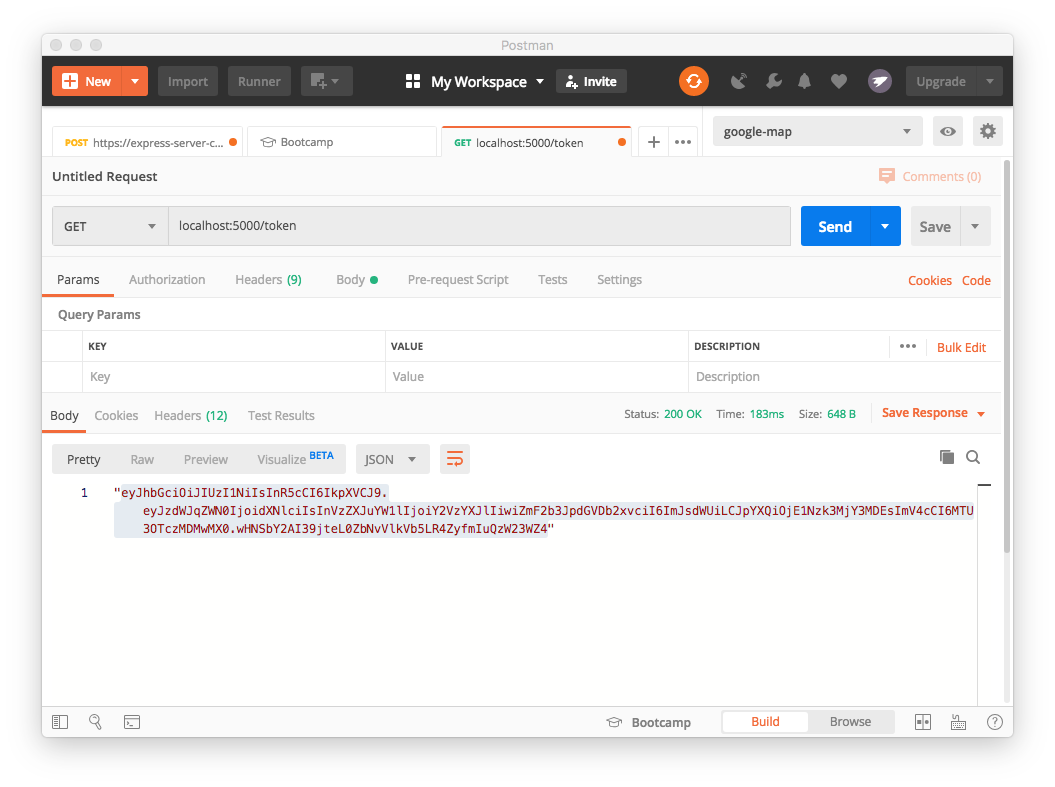 How to create a JSON web token in an Express API