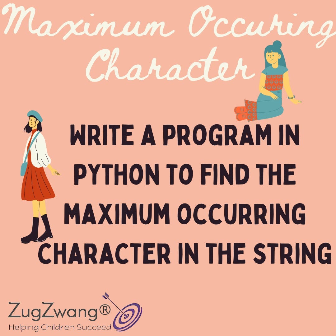 Maximum Occurring Character By S Puja Algothink Maximum Occurring Character By S Puja Algothink
