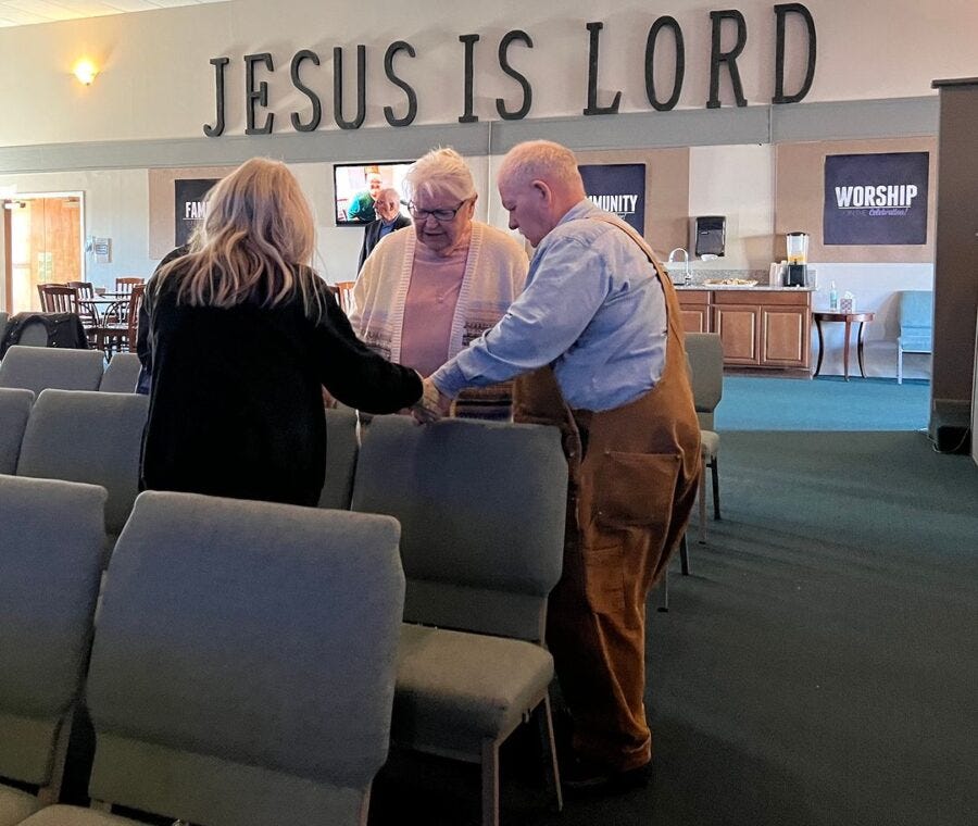 A Gallery Of The Faithful Gathering For Church. Album 16