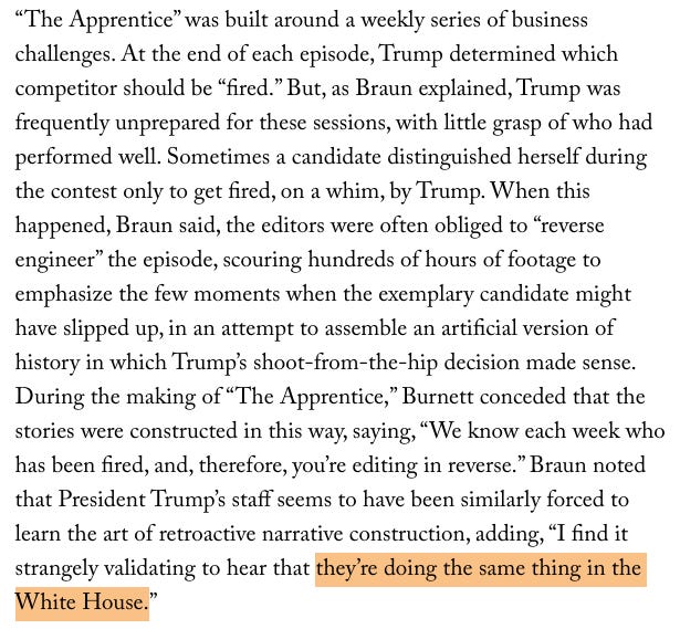 Retroactive narrative construction - by Alan Mairson