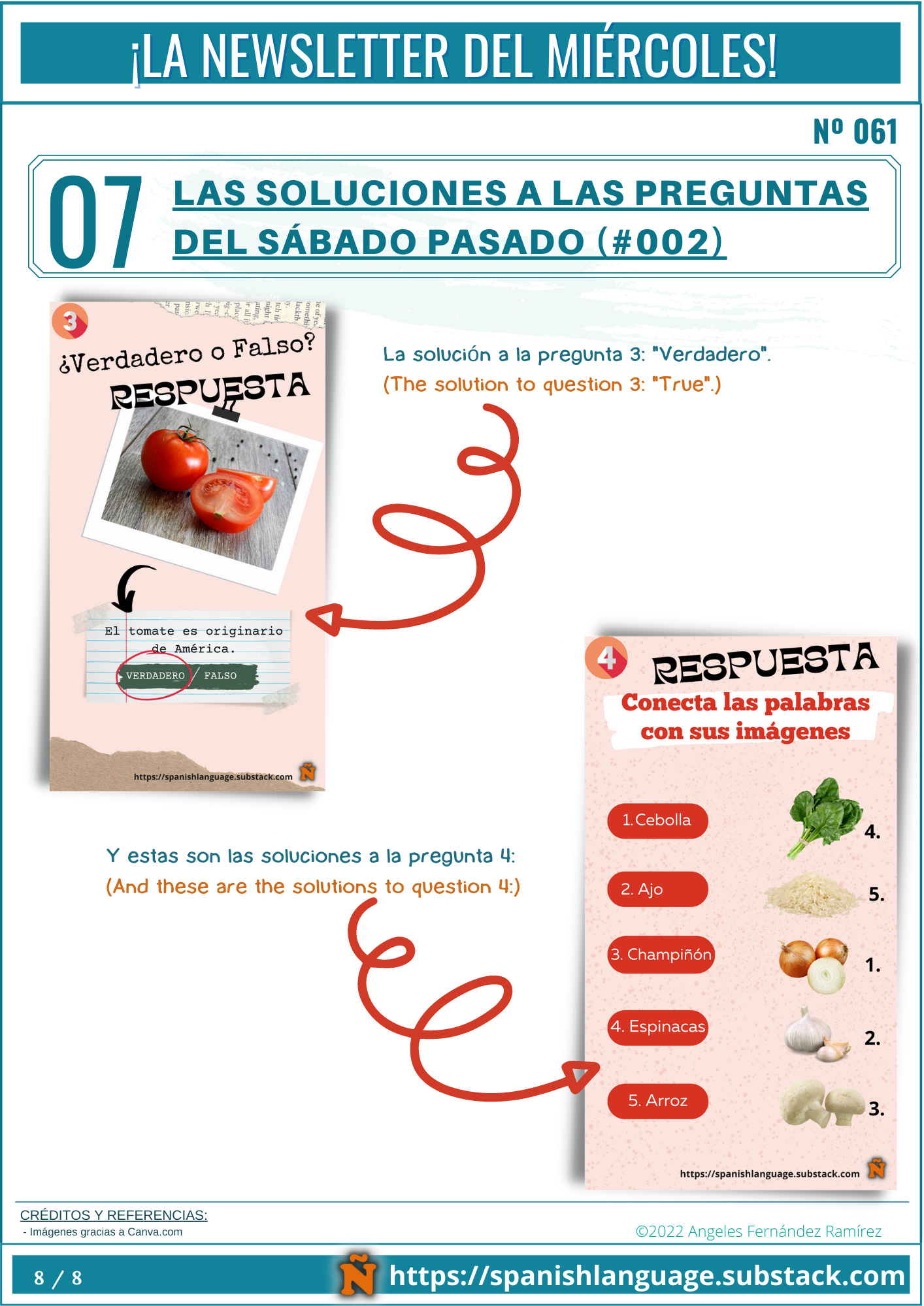 Wednesday's Spanish Language Newsletter! (061)