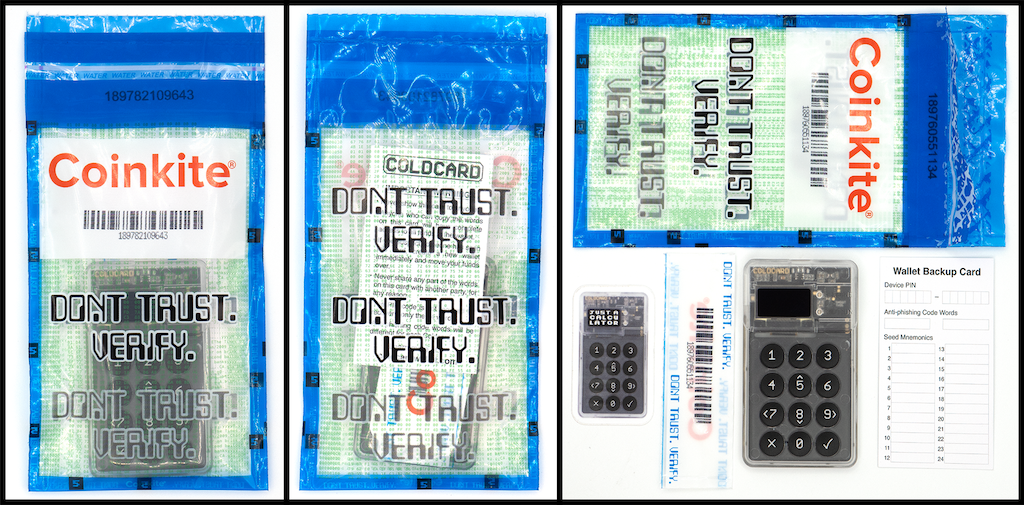 Guida all'uso del COLDCARD Hardware Wallet / Signing Device