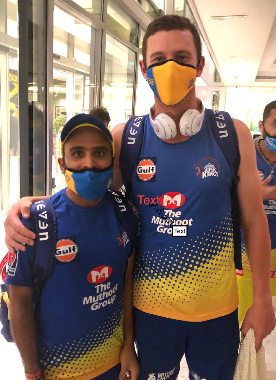 Eric Simons, IPL 2020 - by Neil Manthorp