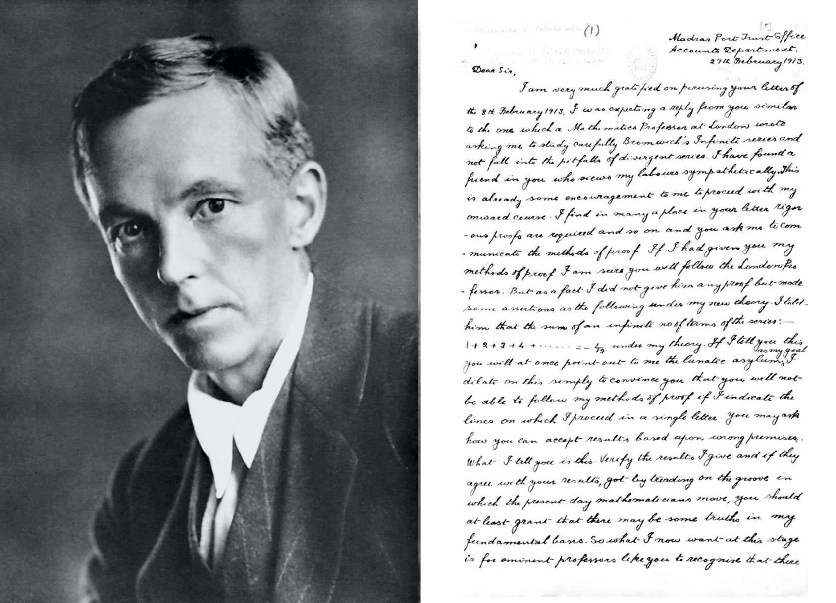 Ramanujan’s First Letter to G.H. Hardy - by Jørgen Veisdal