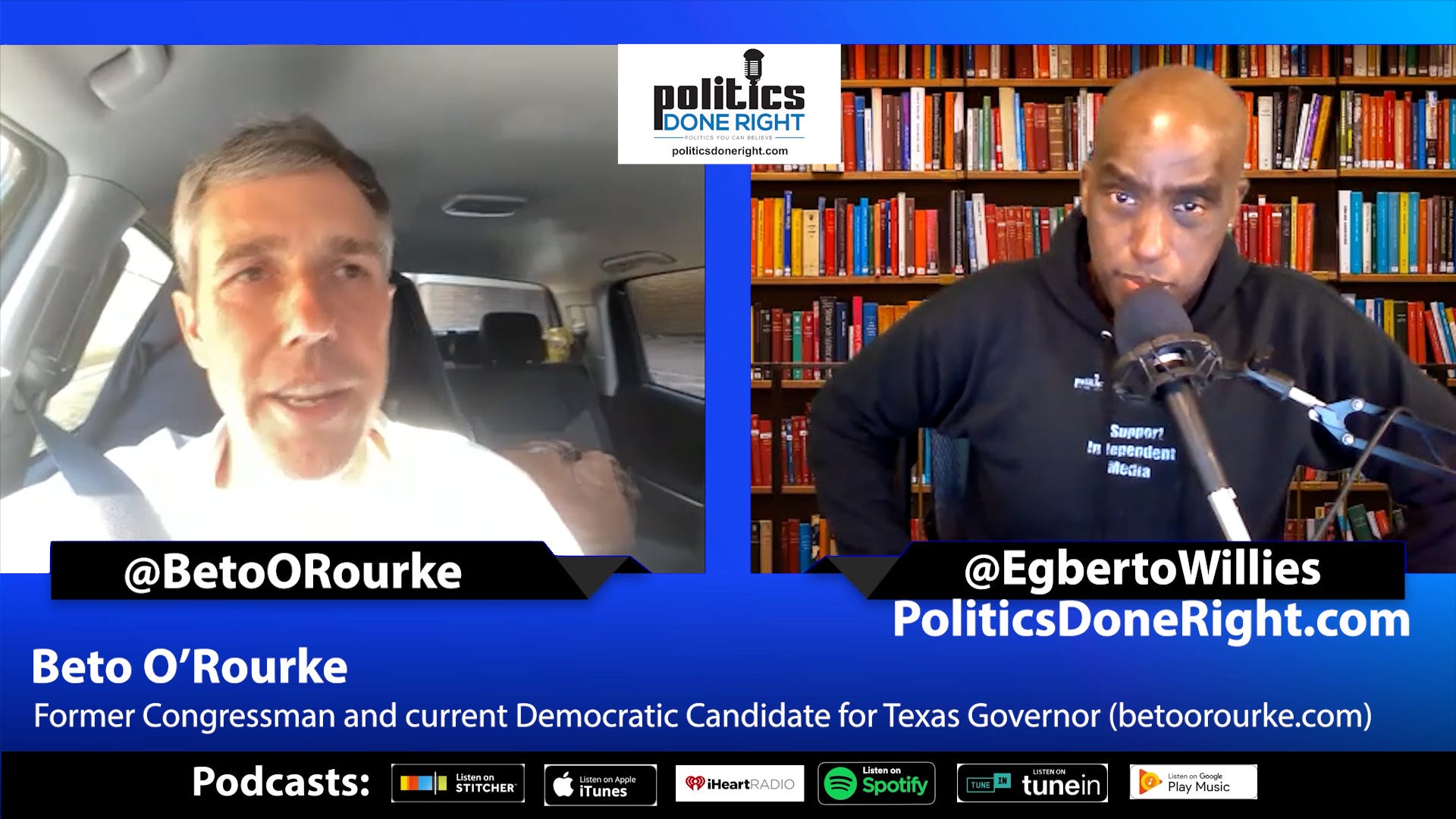 Interview: Beto O'Rourke urges Texans to VOTE for the necessary changes in Texas. Be the poll!