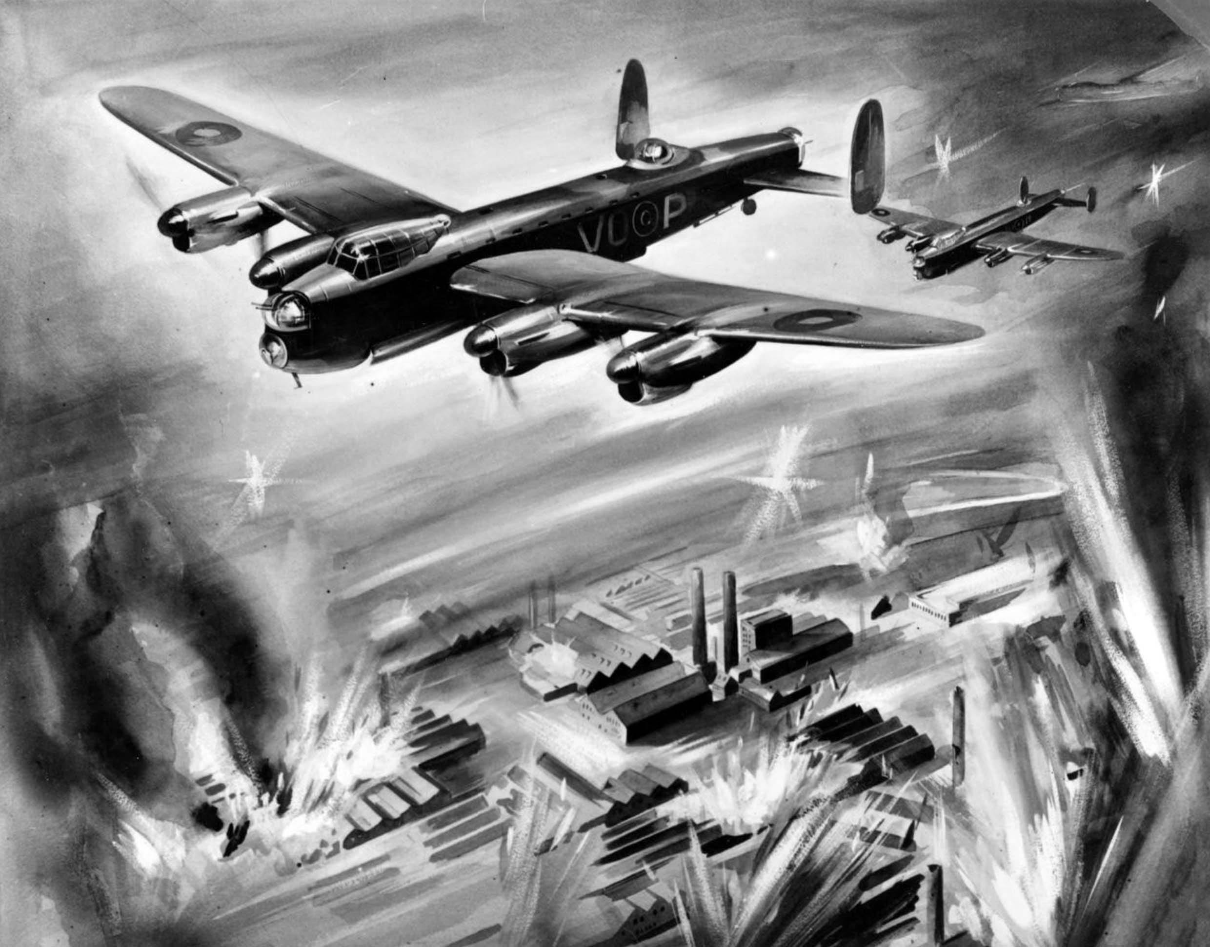 First Lancaster bombing raid - by Martin Cherrett
