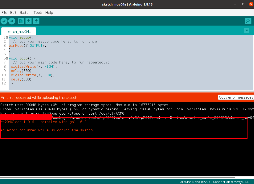 Getting started with Arduino Nano RP2040(Windows 10 & Linux Ubuntu) -Arm Embedded Learning Challenge