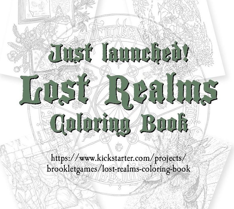 Launched: Lost Realms the TTRPG Coloring Book