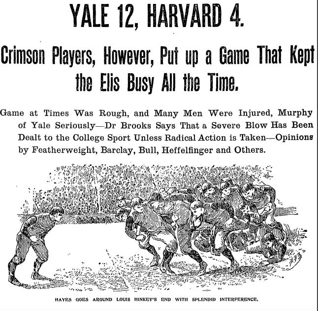 The Game That Nearly Killed Football - by Jon Mael