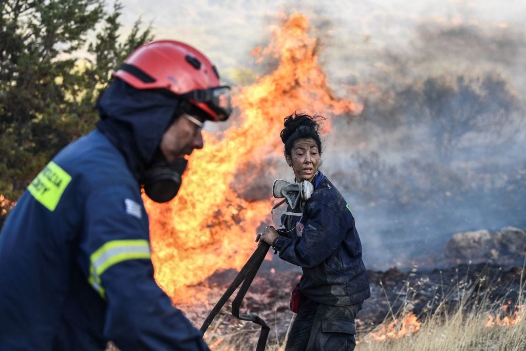 Fire, fire, everywhere. - by Emily Atkin - HEATED
