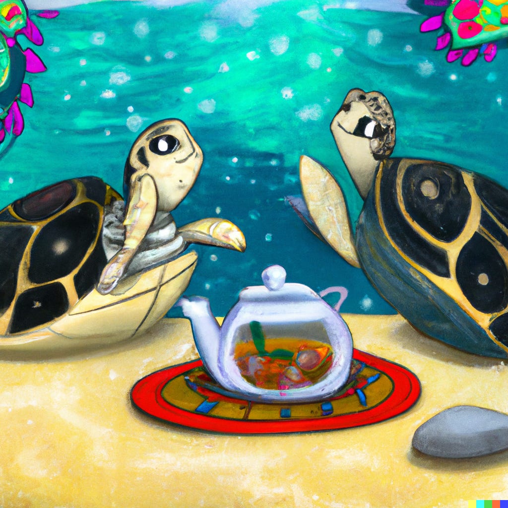 The Sea Turtle Tea Party - by Leonidas