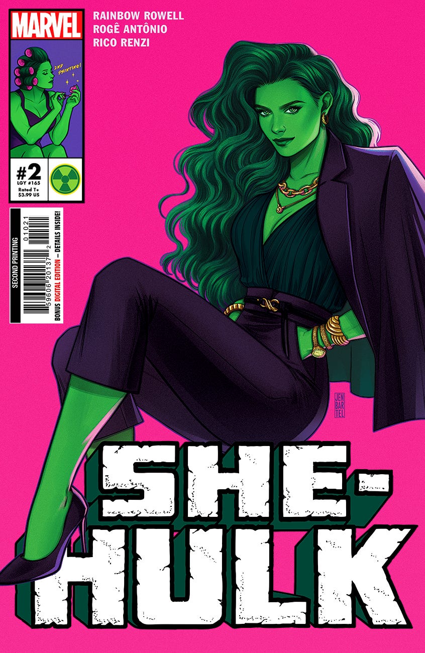 She-Hulk Covers 💚 - by Jen Bartel - JENBARTEL.CLUB 🌈