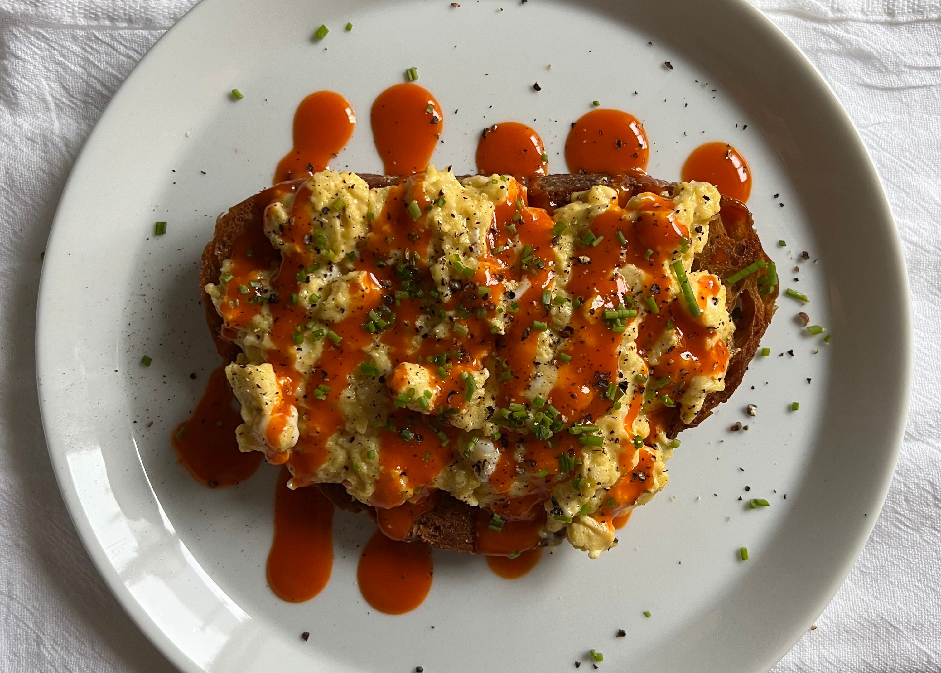 Buffalo Parmesan Egg Toast - by David Martin