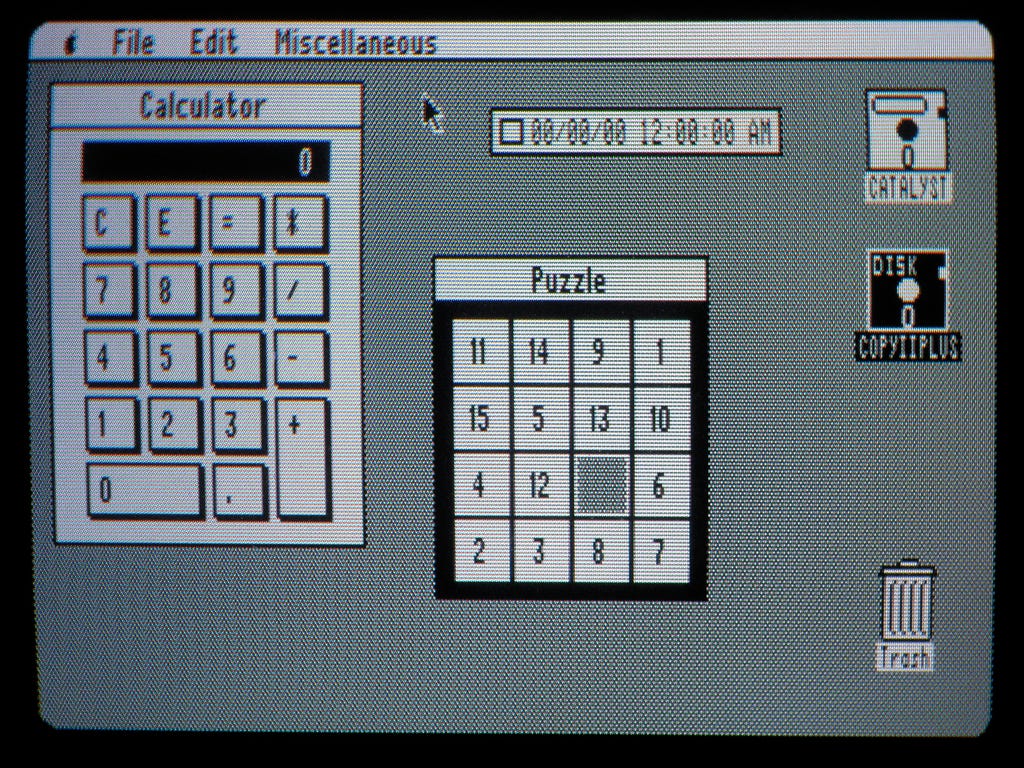 Two Mac-like desktops for the Apple II, from 1985.