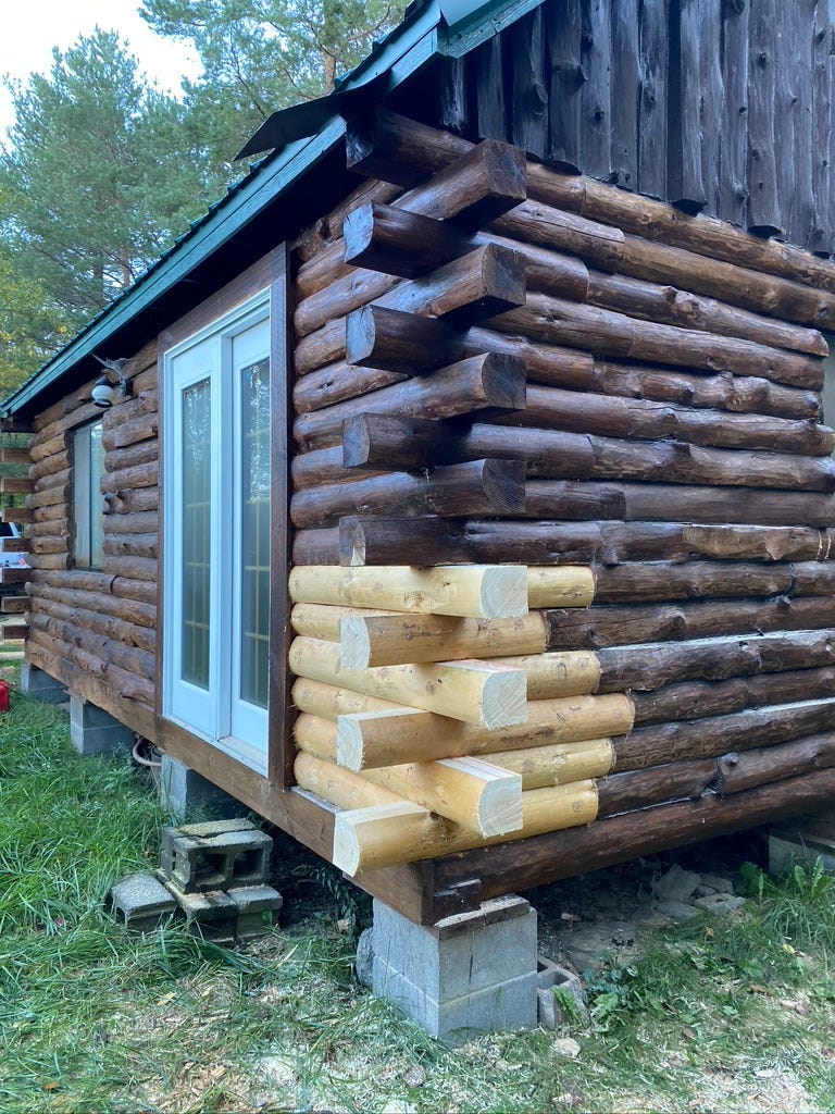 How To Save An Old Log Cabin🏠 - by Lucas - Monadnock