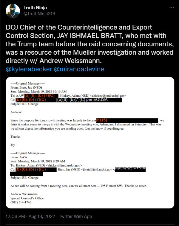 DOJ Official Who Met with Trump at Mar-a-Lago Before FBI Raid Has Deep ...