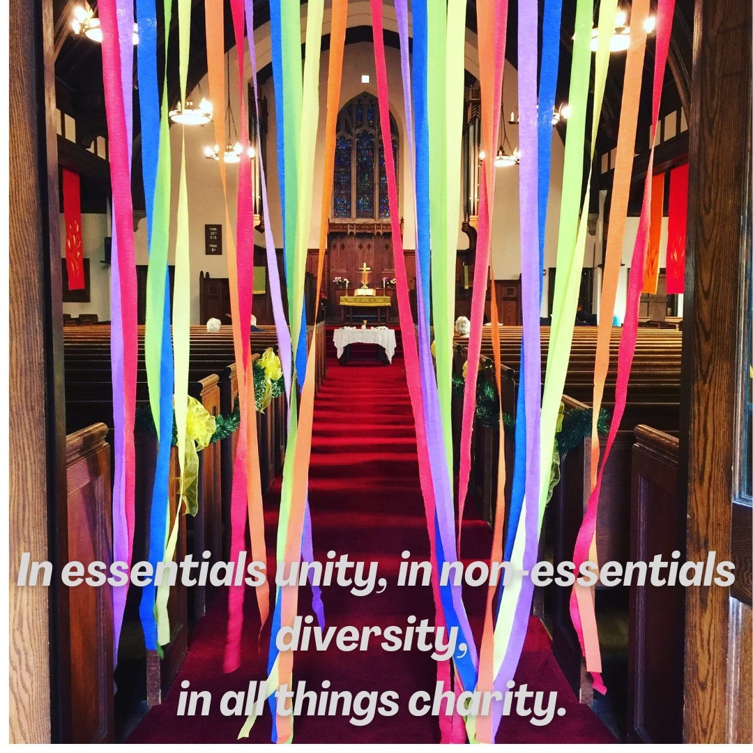 In essentials unity, in non-essentials diversity