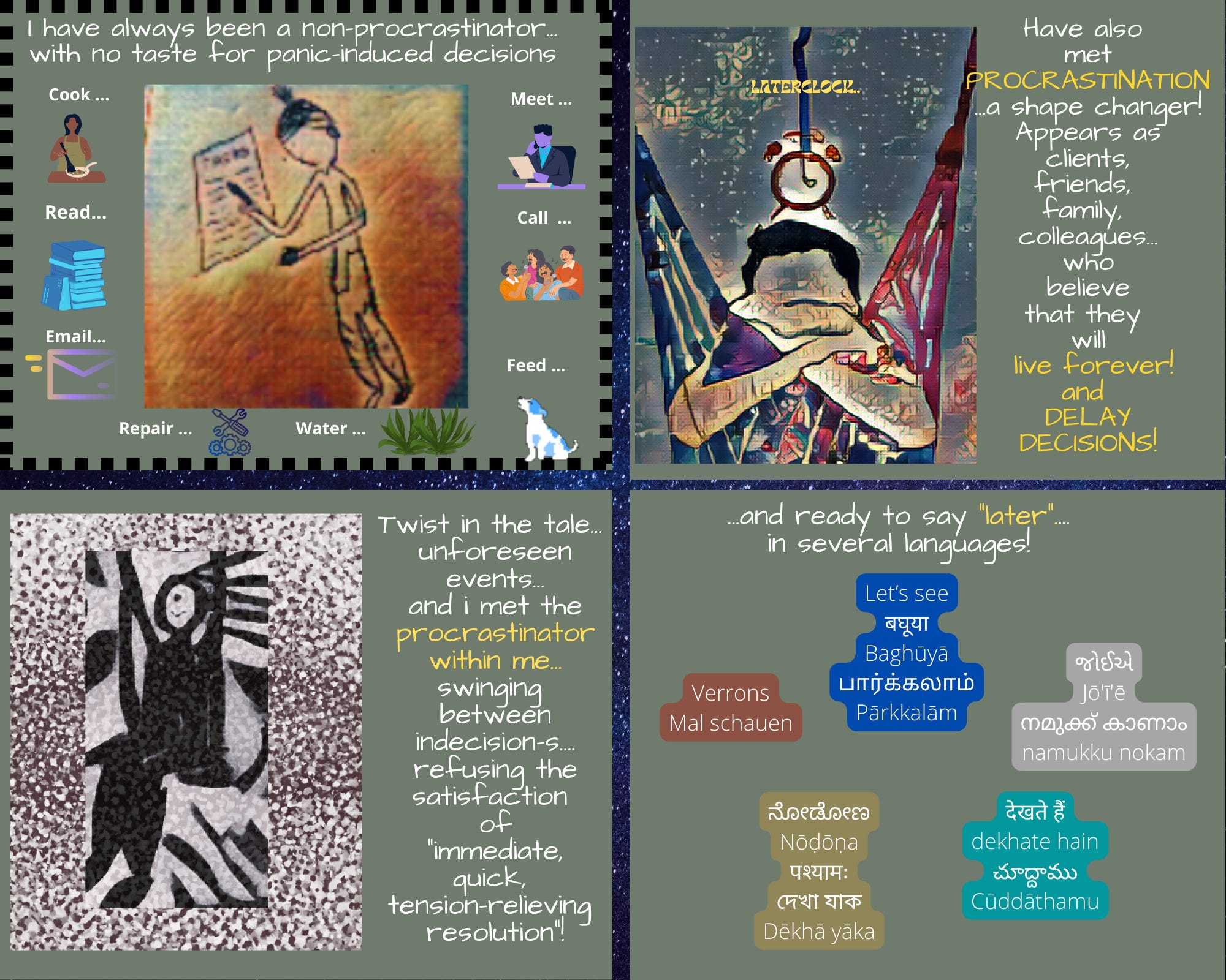 In Praise of...Procrastination - by CHITRA SARMMA