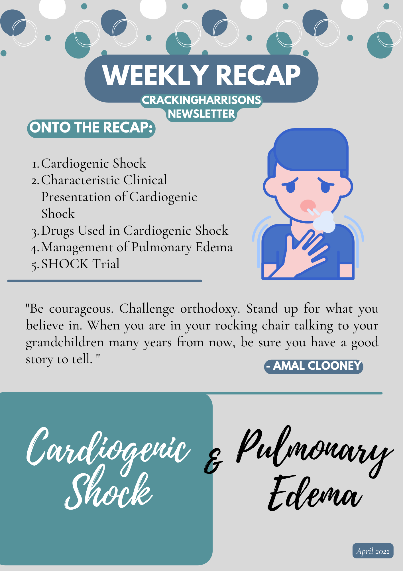 Cardiogenic Shock and Pulmonary Edema