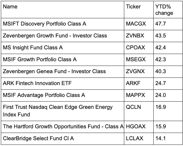 10 best ESG funds so far in 2020