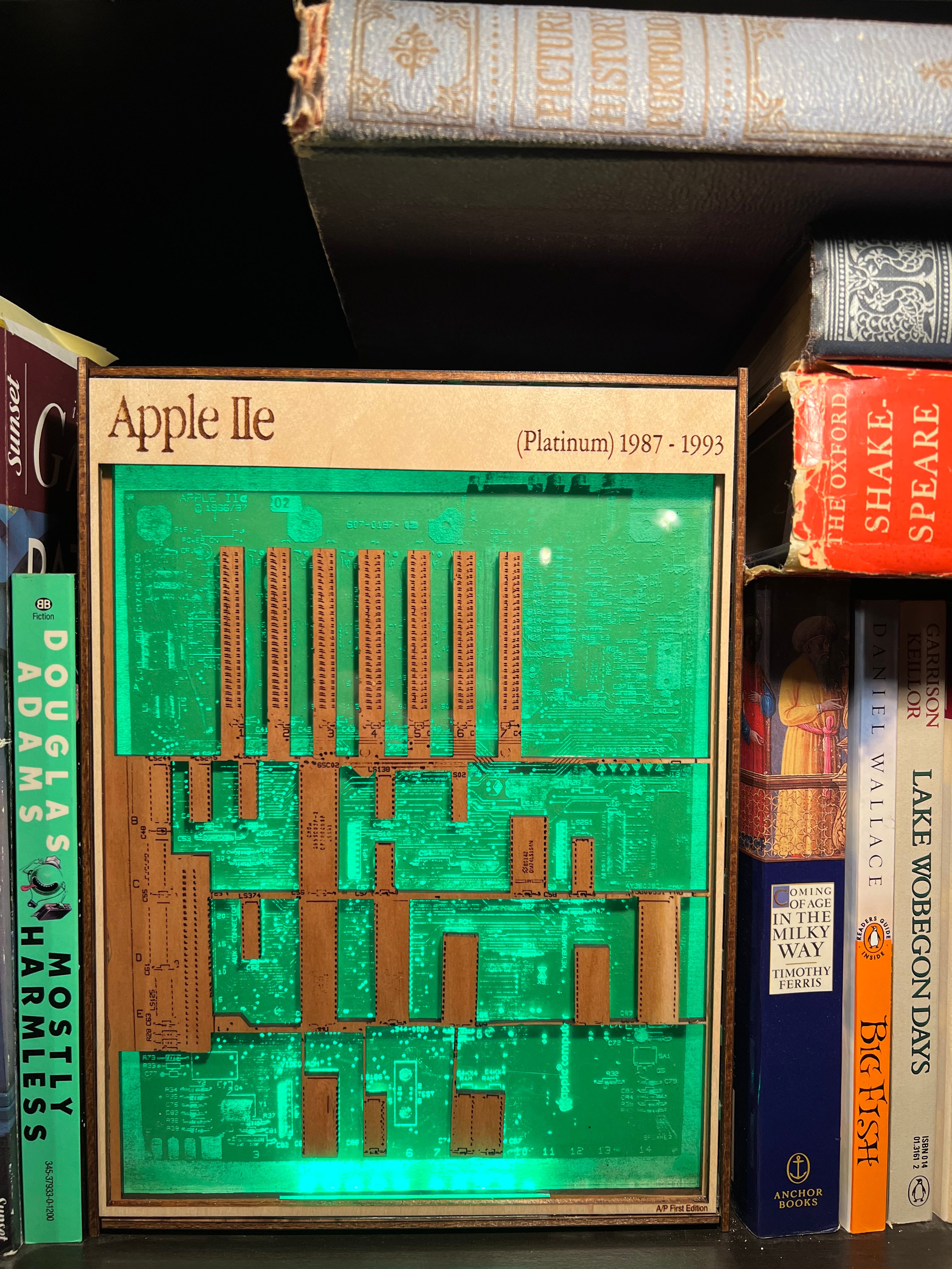 Apple IIe motherboard layered art - by Tom Wanat