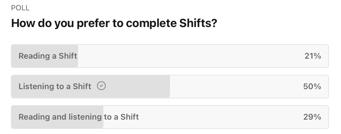 Shift Home & Survey Results - by Dr. Sean Sullivan - SHIFT