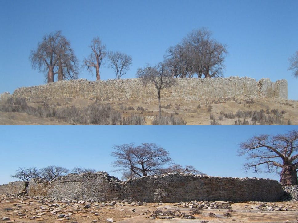 Stone palaces in the mountains : Great Zimbabwe and the ruined cities ...