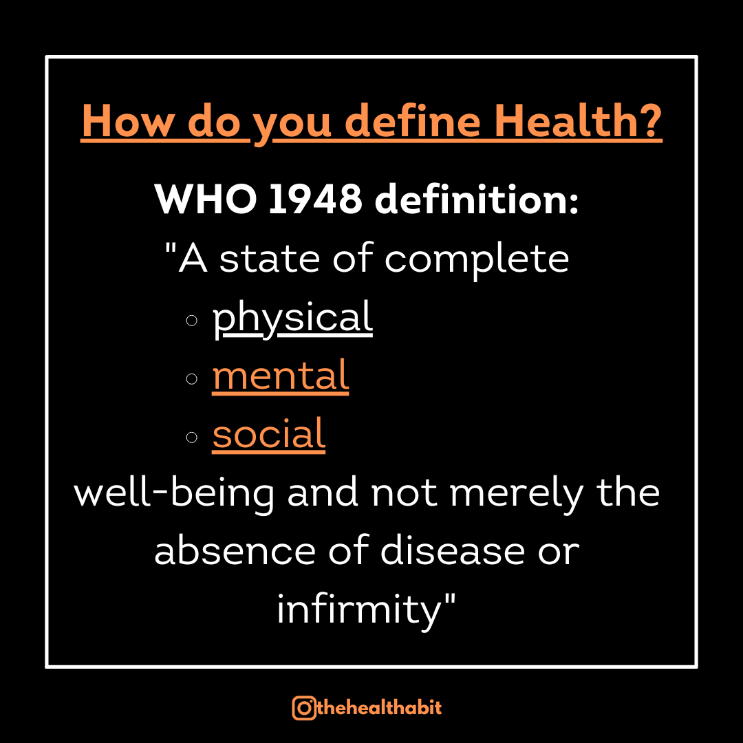 How do you define Health? - by Cian Corcoran