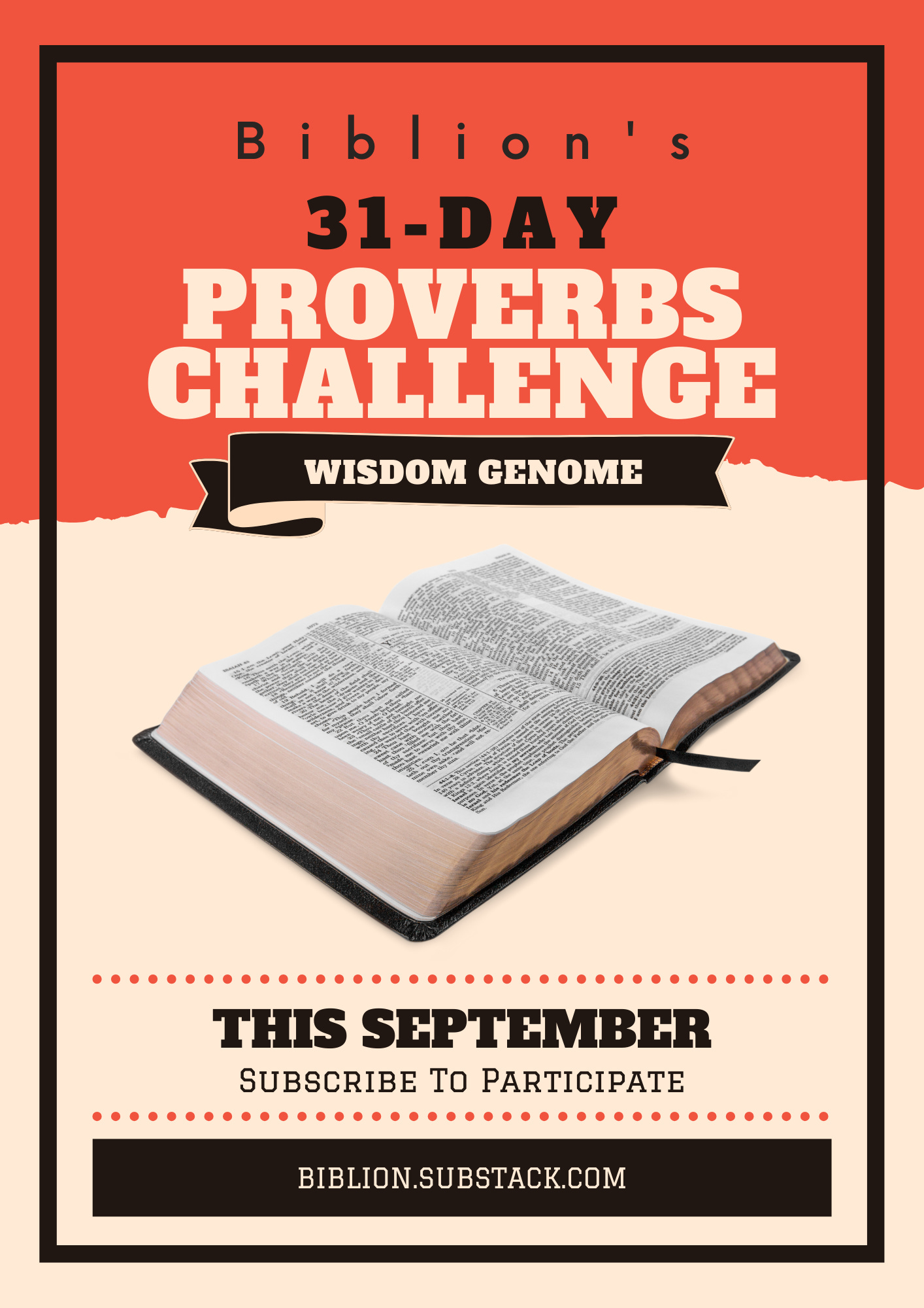 Biblion's 31-Day Proverbs Challenge - by Dr Azu