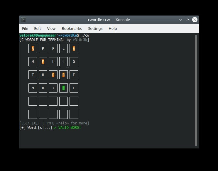 Wordle ported to Windows 3.1, PalmOS, DOS, Linux Terminal... and much more.