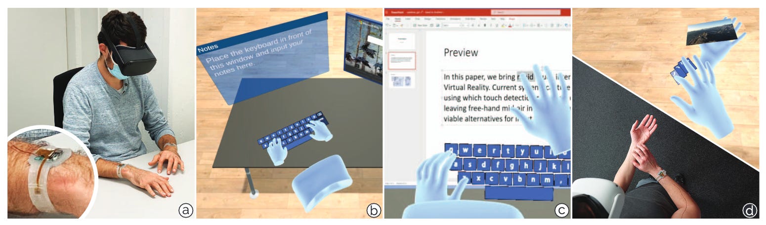 TapID: Rapid Touch Interaction in Virtual Reality Using Wearable Sensing