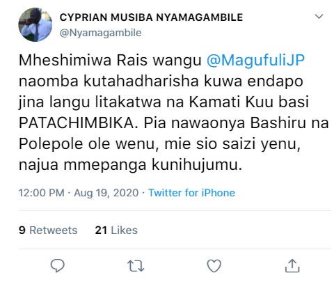 [#TumiaVPN: 'Mwanaharakati Huru' Musiba Amchimba Mkwara @MagufuliJP ...