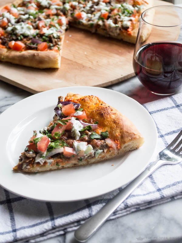 Gyro Pizza - by Reba Toloday - reba cooks