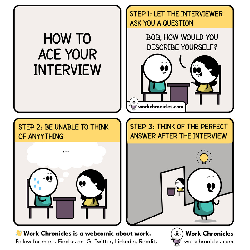 (comic) How to ace your interview - Work Chronicles
