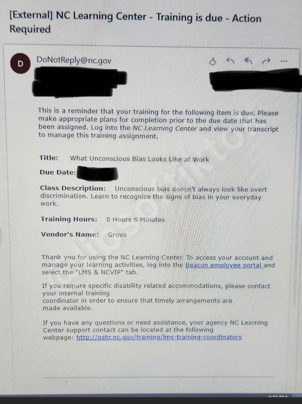 North Carolina state employees force woke training