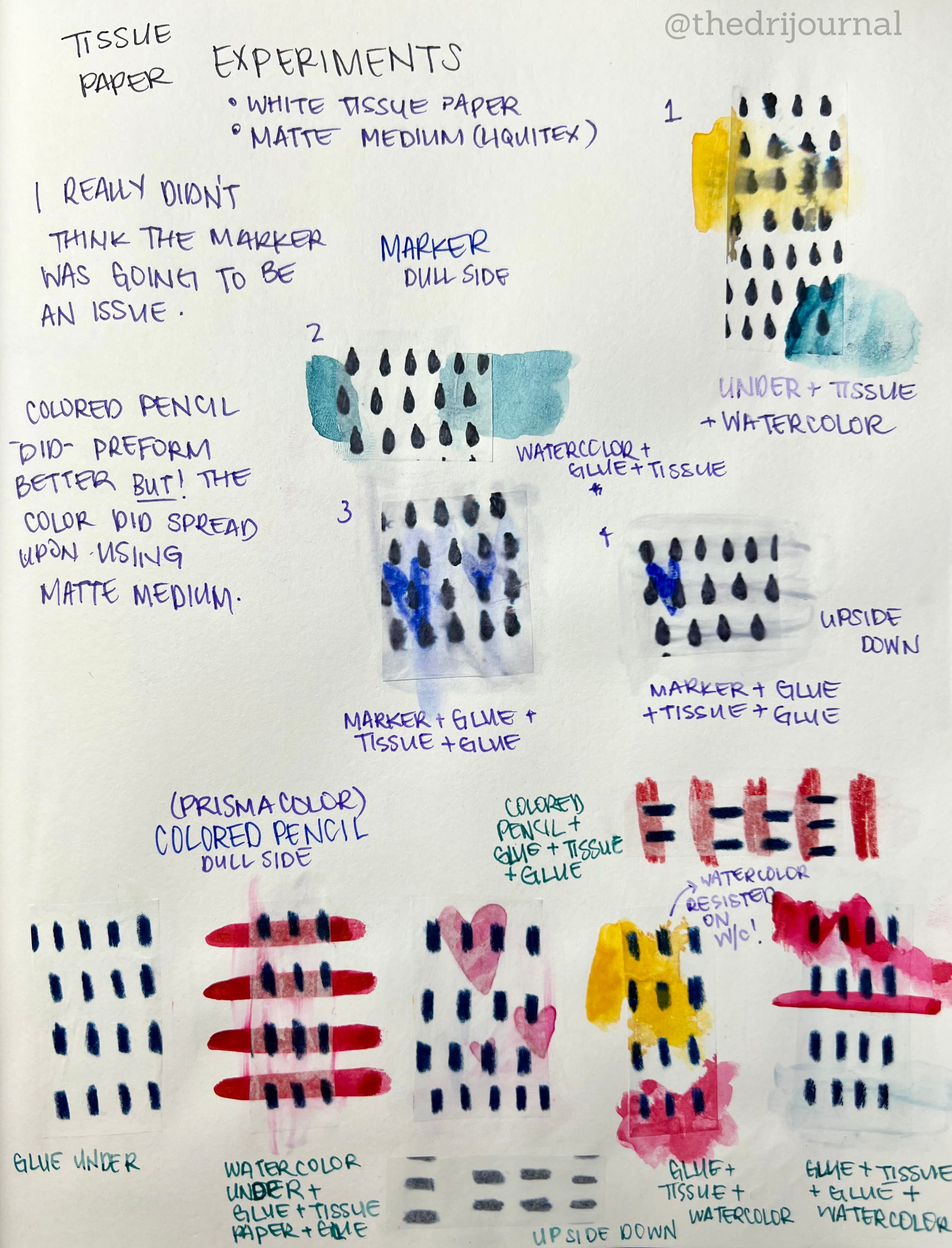 Tissue Paper Experiments in Art - by Adrienne