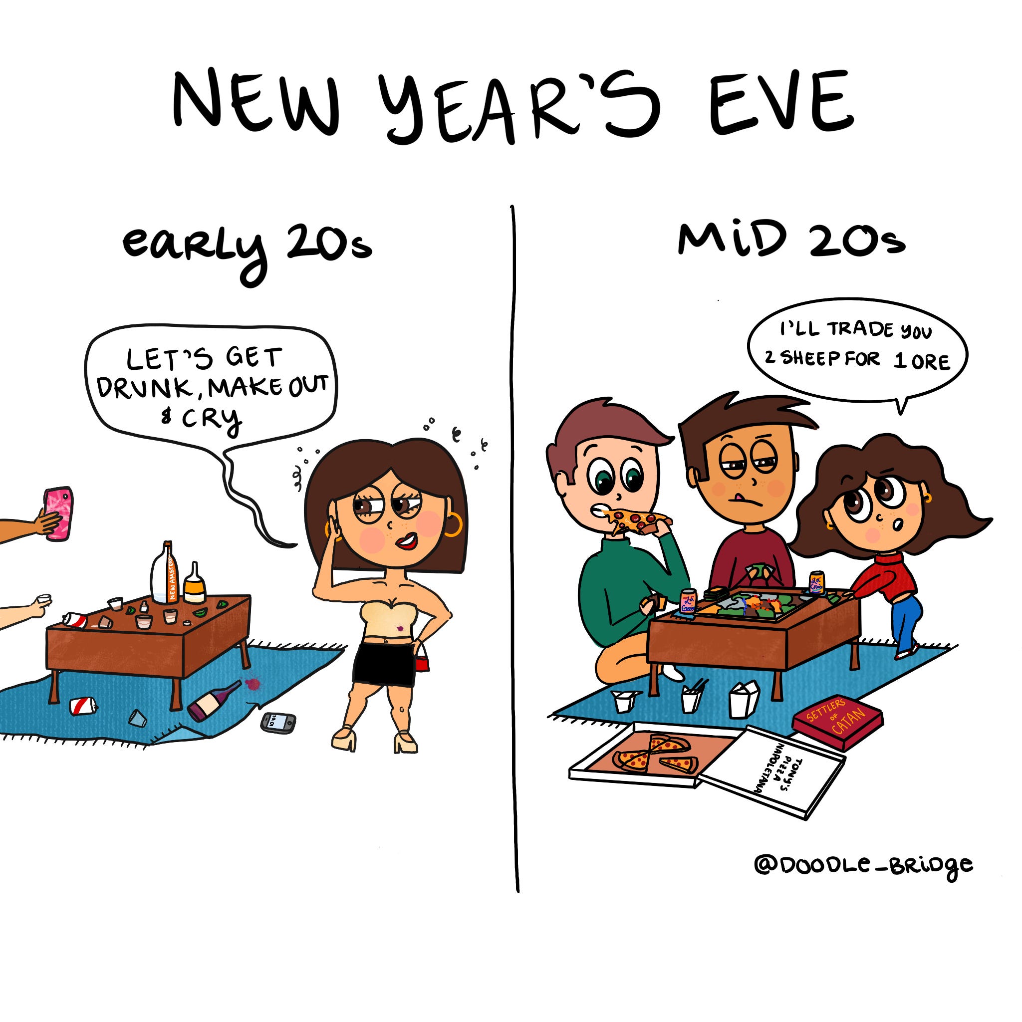 happy new year - by Bridget Martinez - doodles by bridget