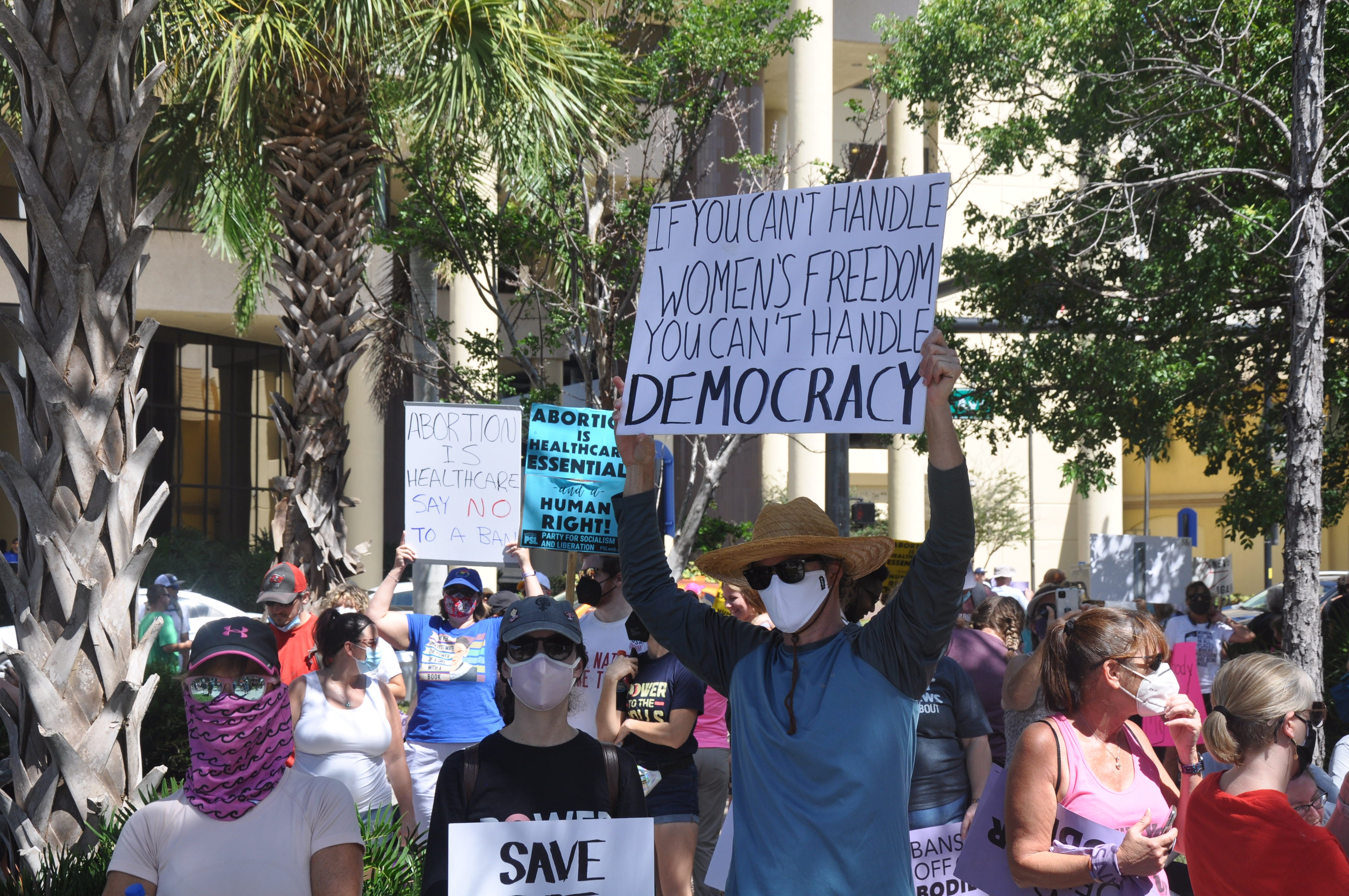 More photos from pro-choice march in downtown Bradenton