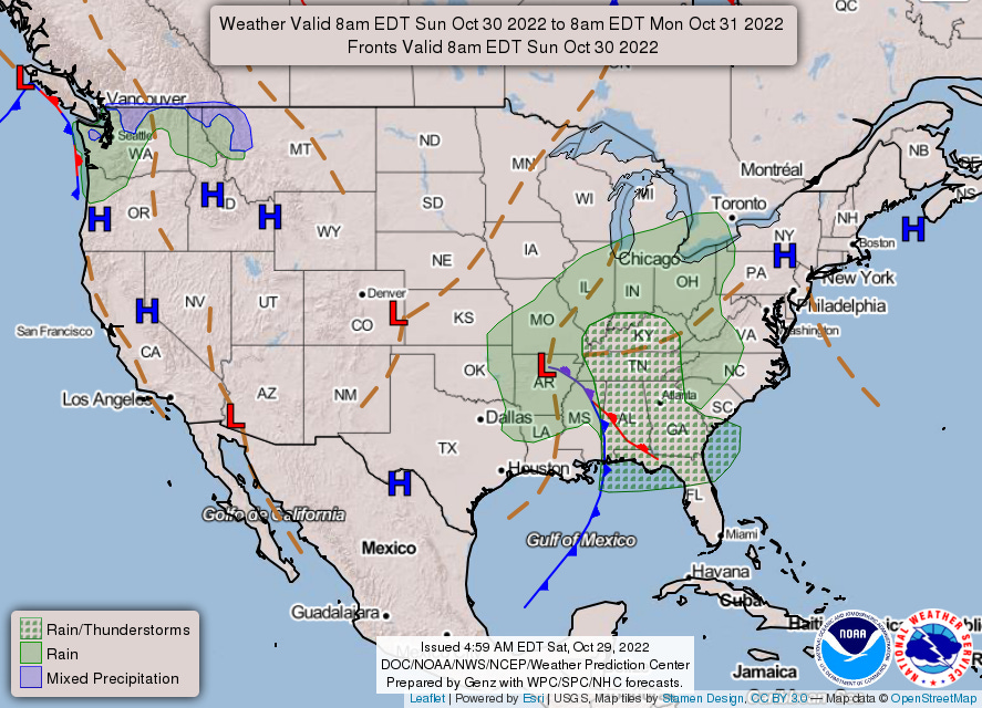 Sun Oct 30 & Mon Oct 31 Outlook - by Tim Donohue - Aerology