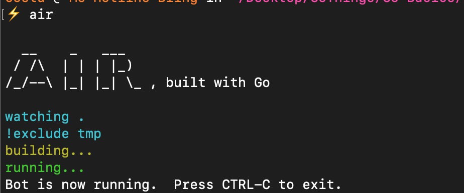 Building A Golang Discord Bot Part 1 Setup