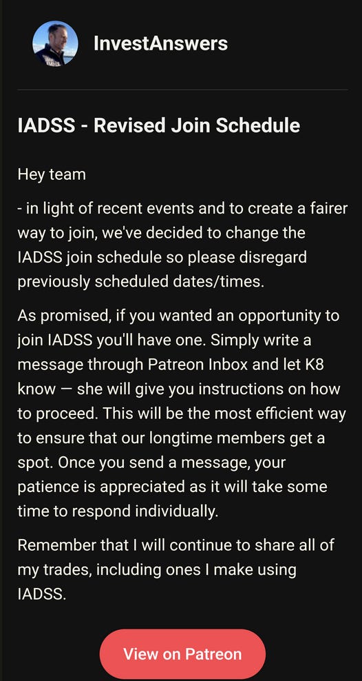 InvestAnswers and IADSS - The CryptoG
