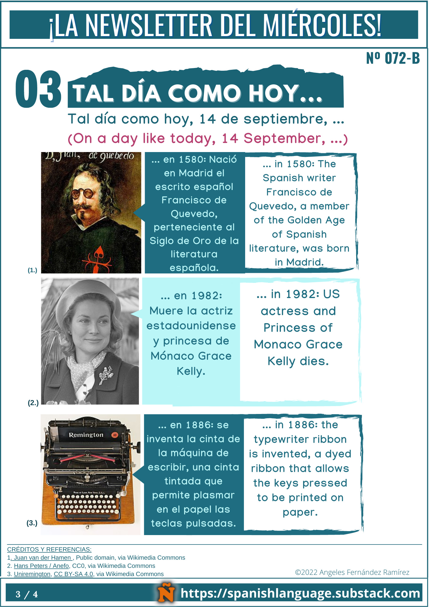 📖Wednesday’s Spanish Language Newsletter! (072-B)