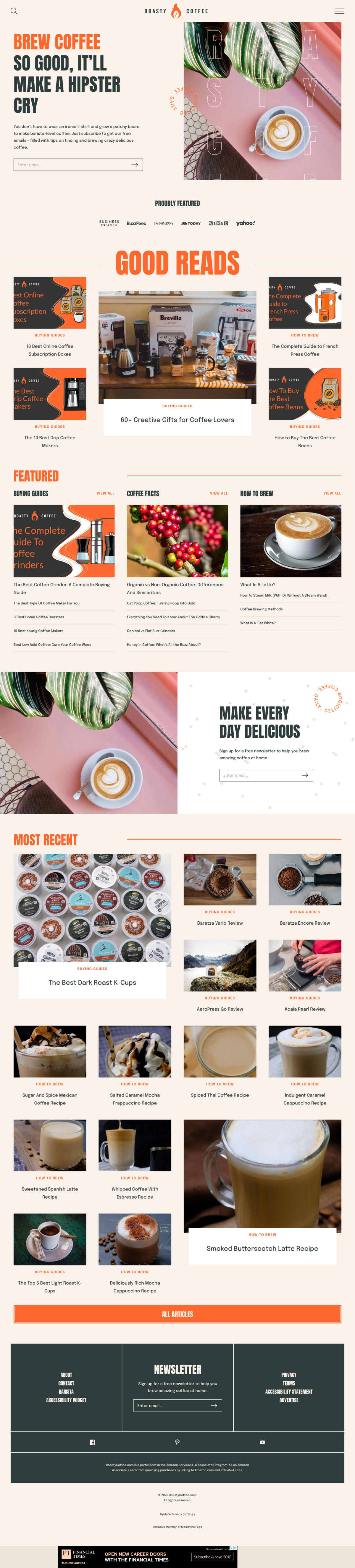 Affiliate Examples - 6 Coffee Niche Sites